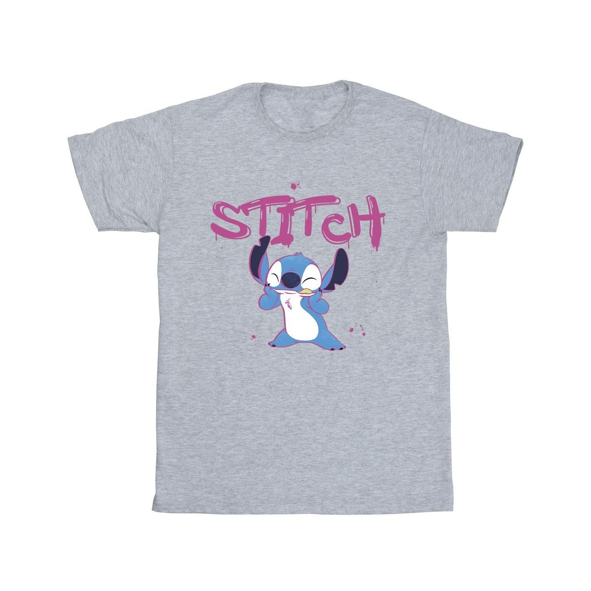 Disney Męska Koszulka Z Graffiti Lilo And Stitch (XL 8,5-9 / Jasnoszary ...