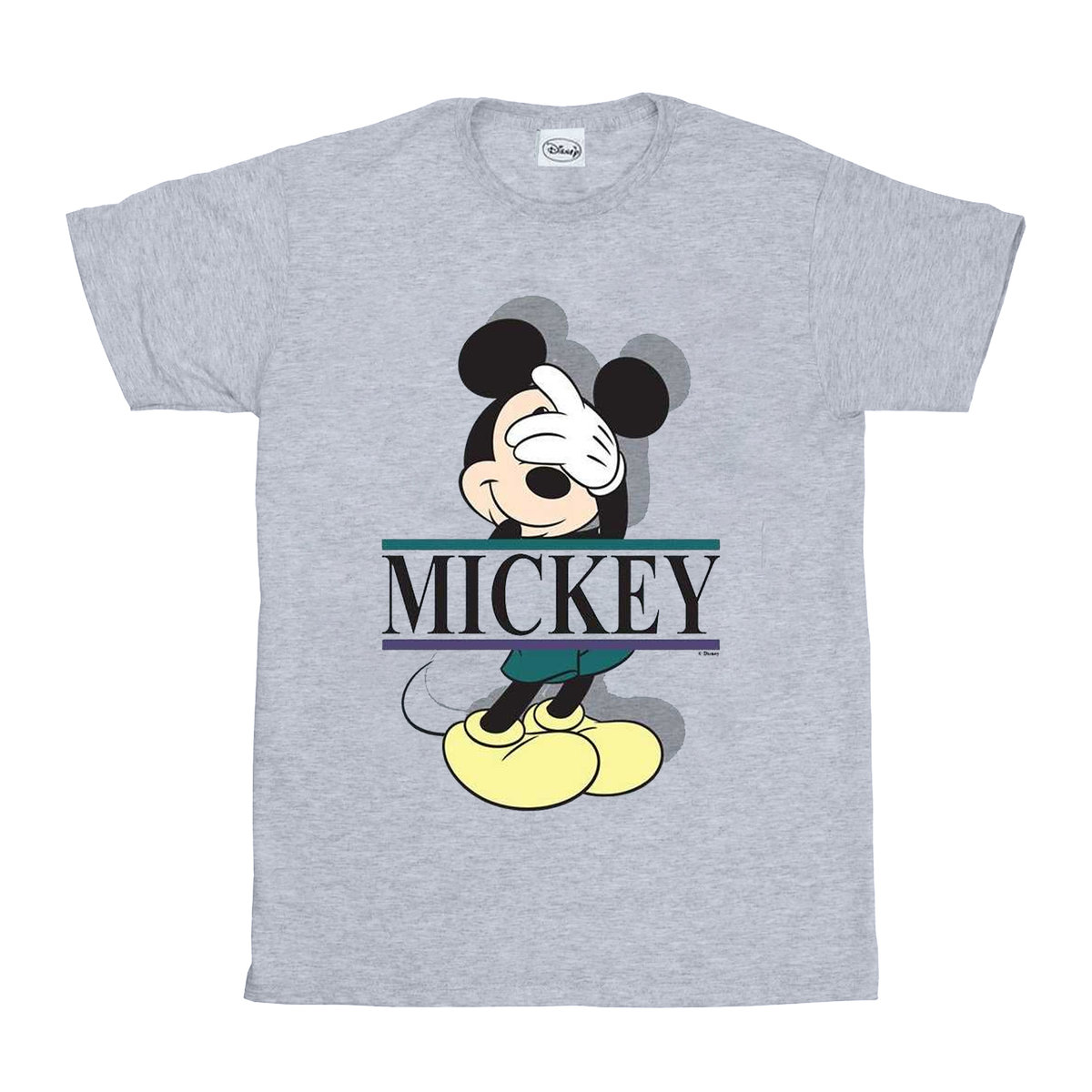 Disney Męska Koszulka Z Literami Myszki Miki (S (52-55 Cm) / Jasnoszary ...