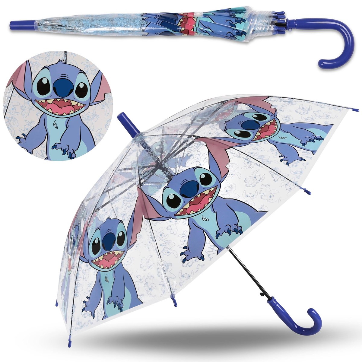 Disney Stitch Chłopięca Automatyczna Parasolka, Składany Transparentny ...