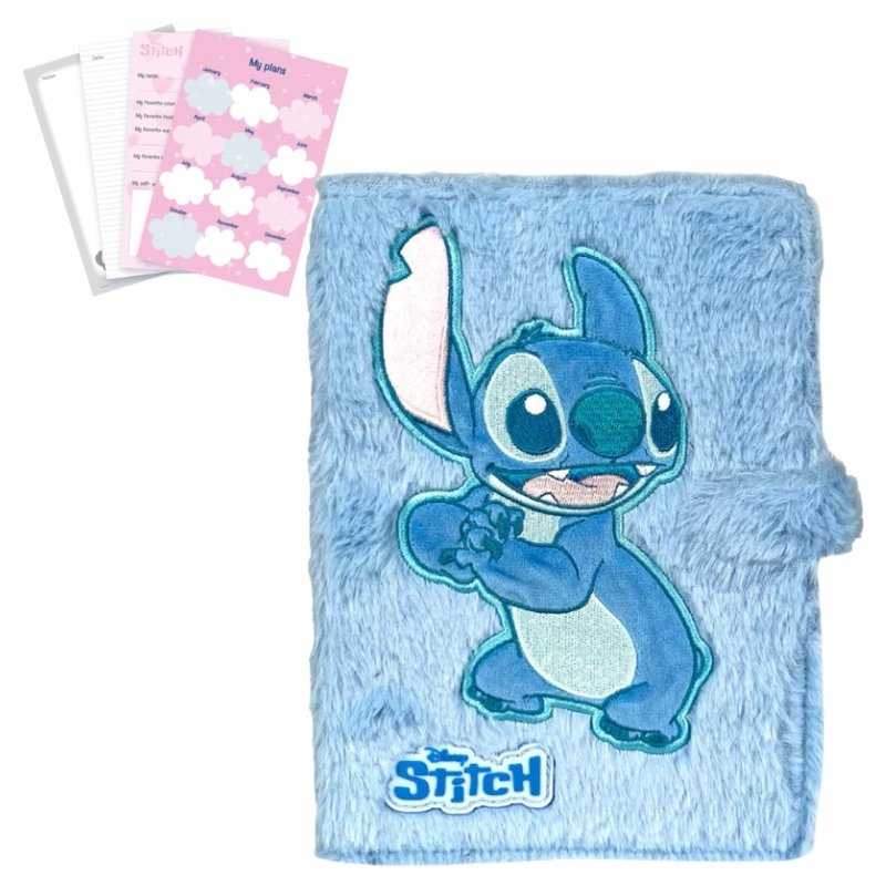DISNEY STITCH FLUFFY NOTES NA ZAPIĘCIE MIĘKKI NOTATNIK ZESZYT A5 ...