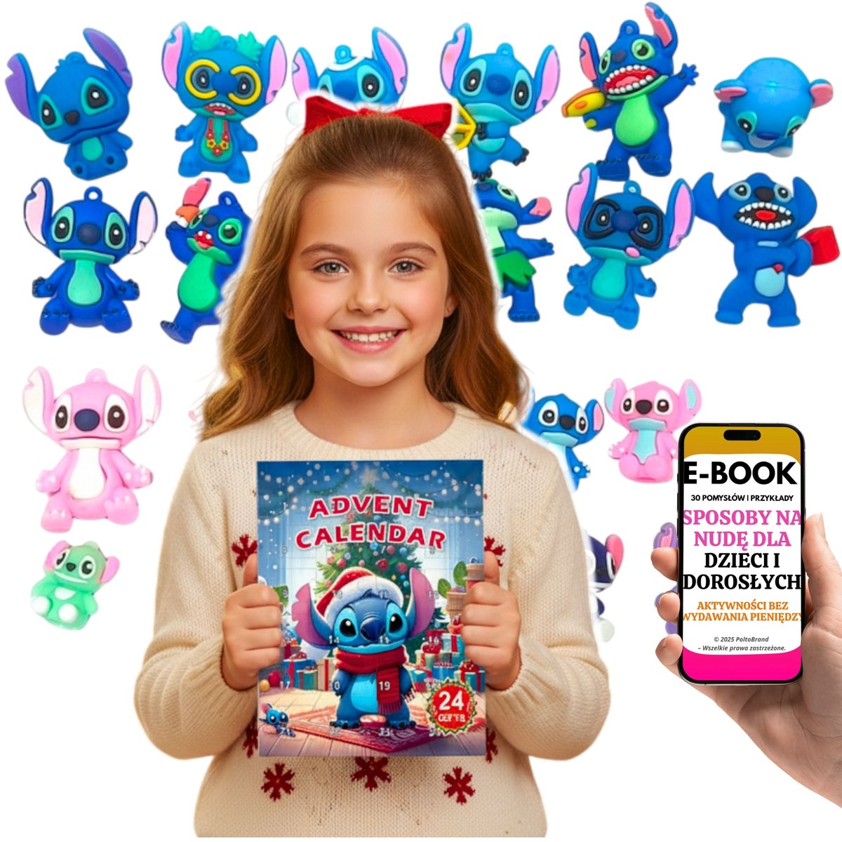 Disney Stitch Kalendarz Adwentowy z Figurkami Stitcha Dla Dzieci ...