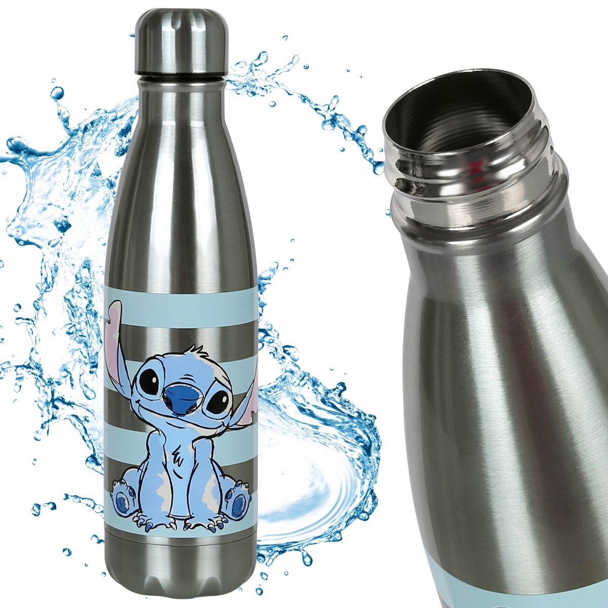 DISNEY Stitch Termiczna butelka NA WODĘ, Bidon ze stali nierdzewnej ...