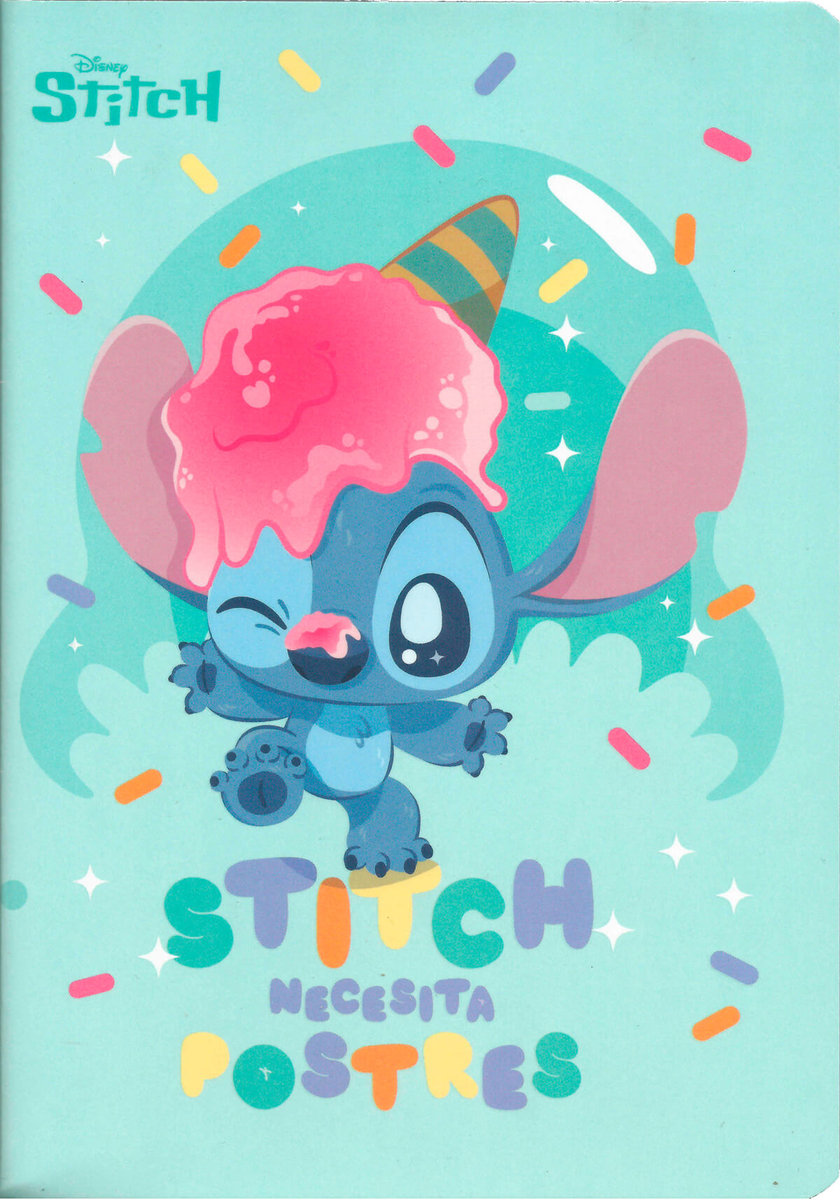 Disney ZESZYT A5, 60 KARTEK, gruba LINIA Z MARGINESEM, STITCH w linię ...