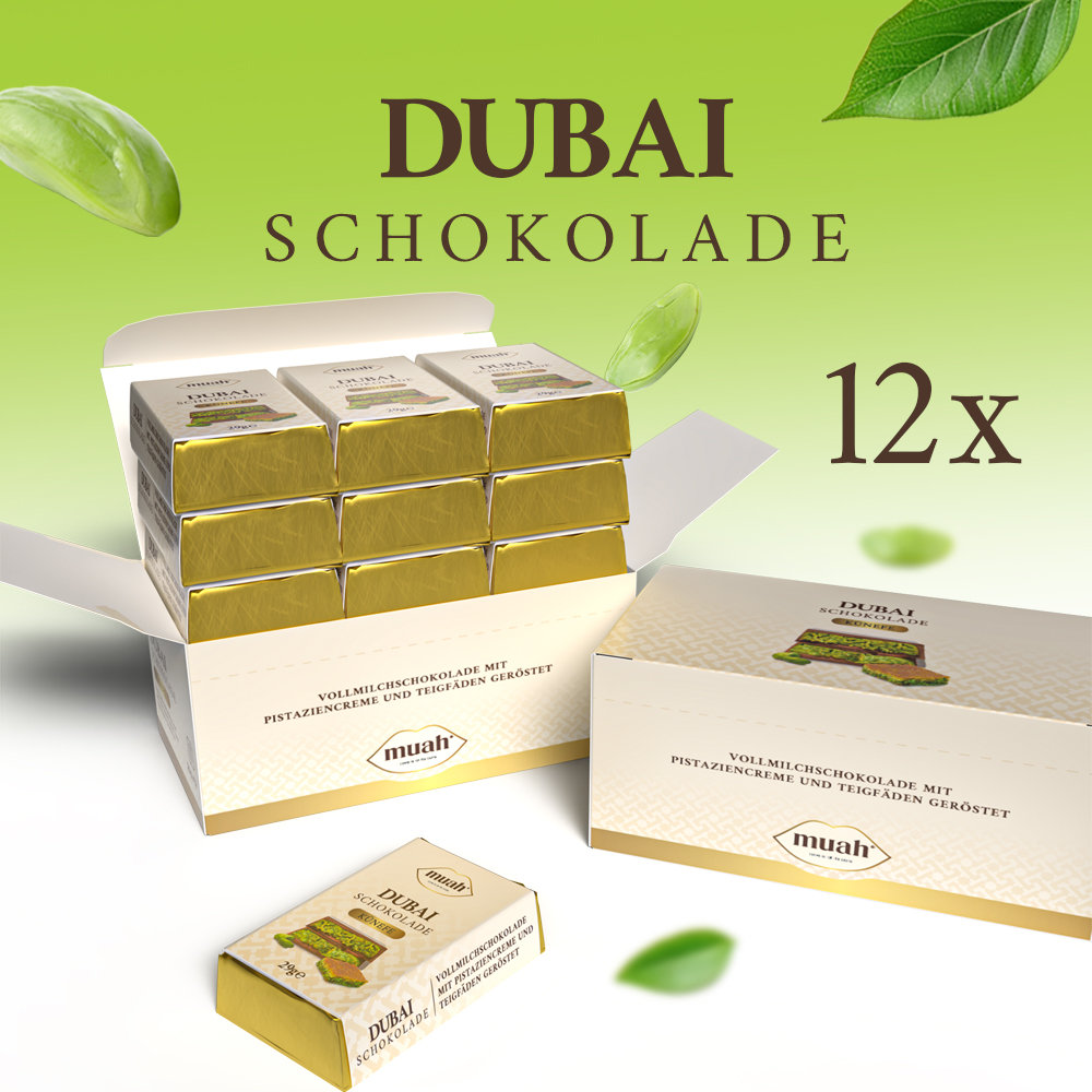 Display 12szt. Czklada dubajska Muah A LA DUBAI CHOCOLATE 29 g - Inna marka | Sklep EMPIK.COM