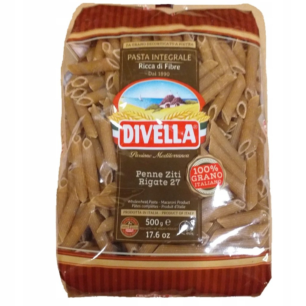 Divella PenneZitiRigate 27 makaron pełnoziarnisty - Divella | Sklep ...