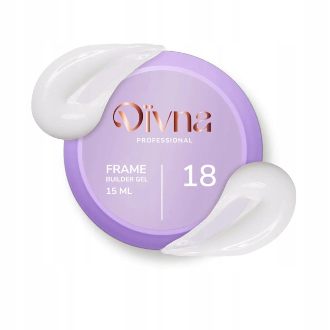 DIVNA Frame Builder Gel 18 - Żel do Paznokci 15 ml - Samopoziomujący ...