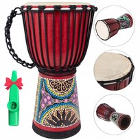 Djembe bębenek afrykański 40 cm 8” malowany drewniany handmade bęben ...