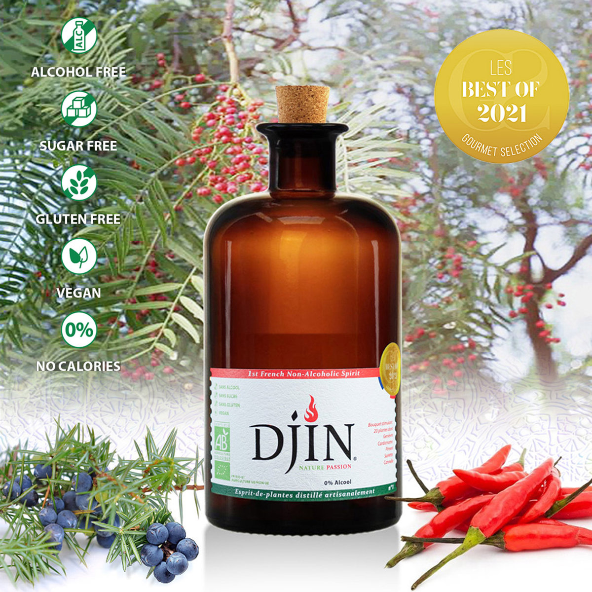 Djin Nature Passion 0,0% (500 ml) / Djin Spirits - destylat ...
