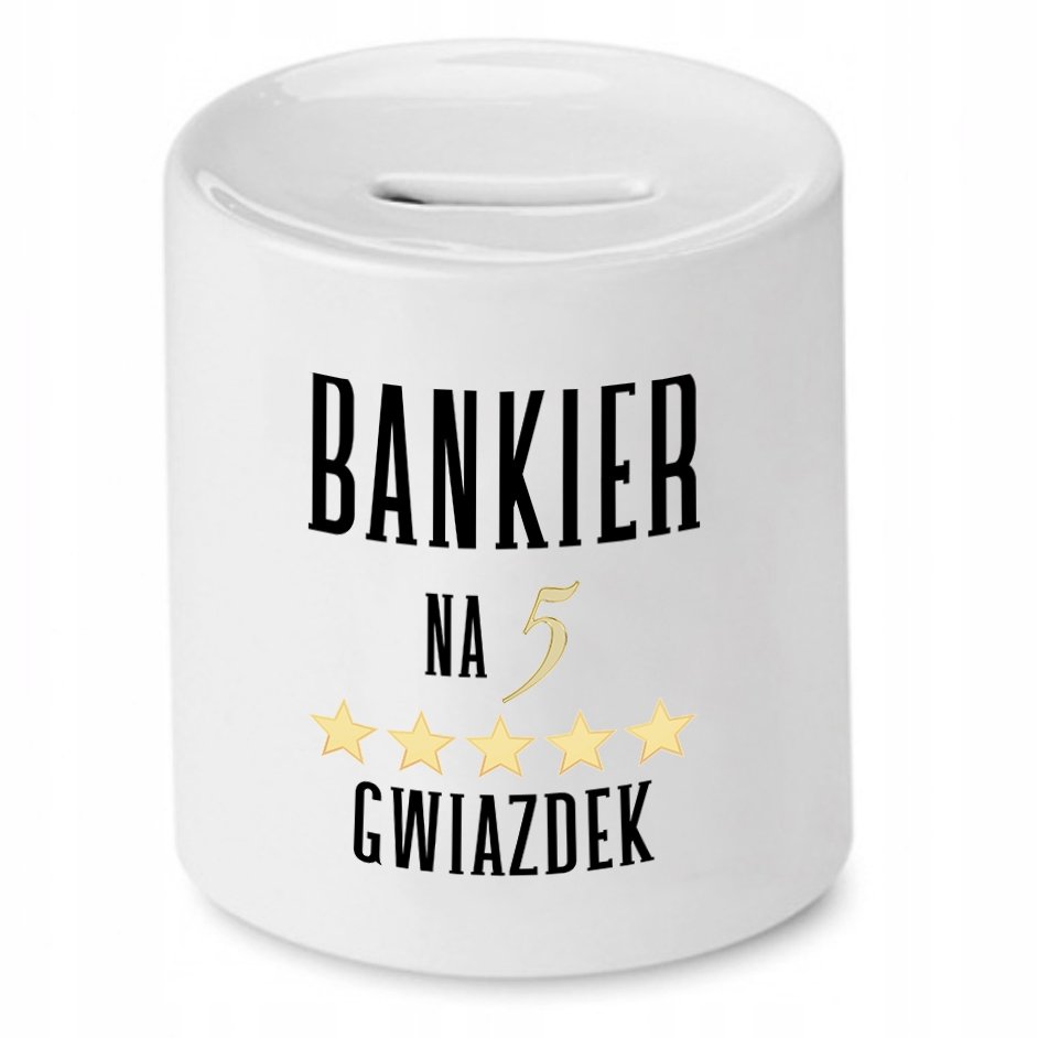 DLA BANKIERA PREZENT SKARBONKA NA PIĘĆ GWIAZDEK z Nadrukiem ze Zdjęciem ...