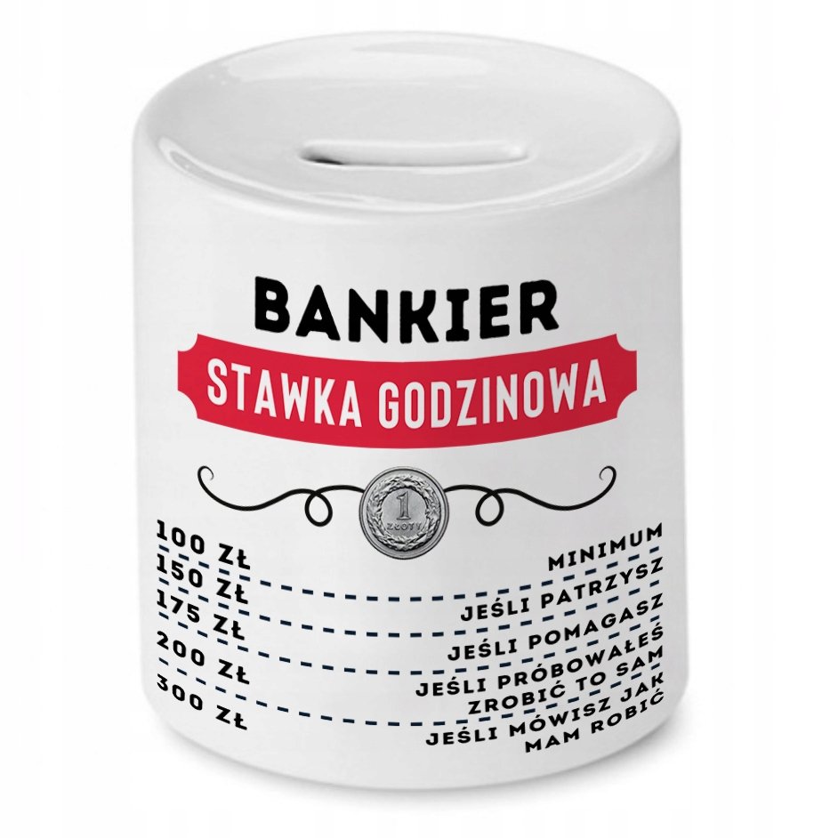 Dla Bankiera Skarbonka na Urodziny na Prezent z Nadrukiem ze Zdjęciem ...