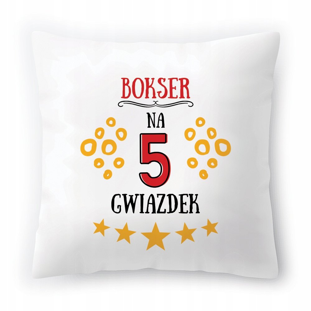 Dla Boksera Poduszka na Urodziny na Prezent z Nadrukiem ze Zdjęciem ...
