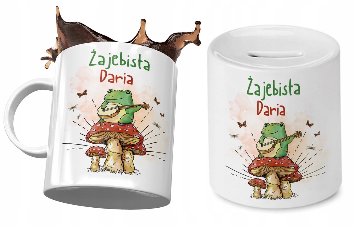 Dla Darii Zestaw Kubek + Skarbonka na Prezent z Nadrukiem ze Zdjęciem ...