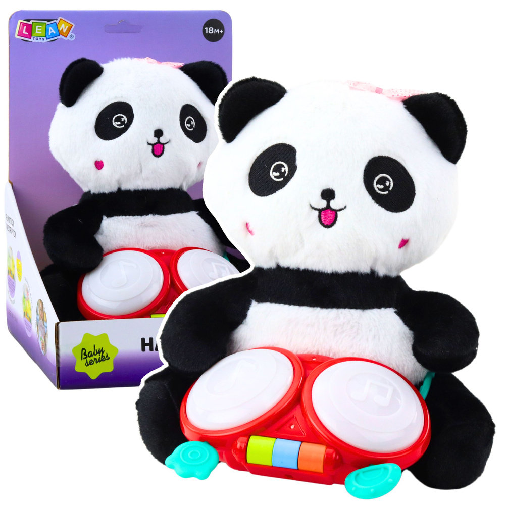 DLA DZIECI PLUSZOWA PANDA Z BĘBENKAMI ŚWIATŁA DŹWIĘKI - Inna marka ...