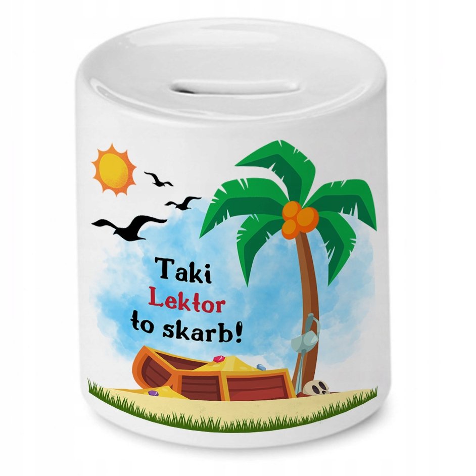 Dla Lektora Skarbonka na Urodziny Na Prezent z Nadrukiem ze Zdjęciem + Opakowanie na prezent ...