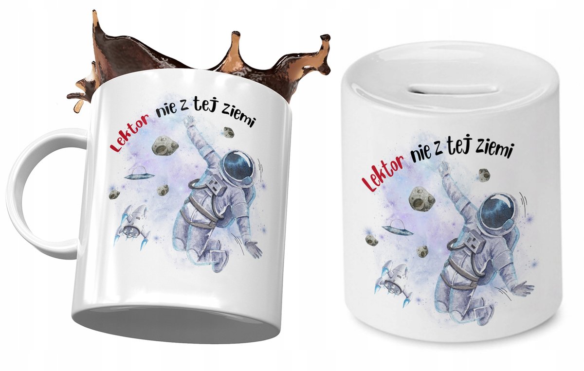 Dla Lektora Zestaw Kubek + Skarbonka na Prezent z Nadrukiem ze Zdjęciem - PoliDraw | Sklep EMPIK.COM