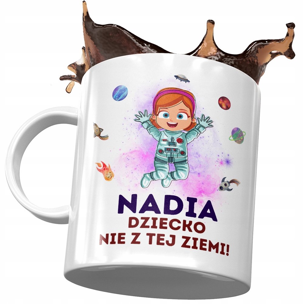 Dla Nadii Kubek na Urodziny Imieniny na Prezent z Nadrukiem ze Zdjęciem ...