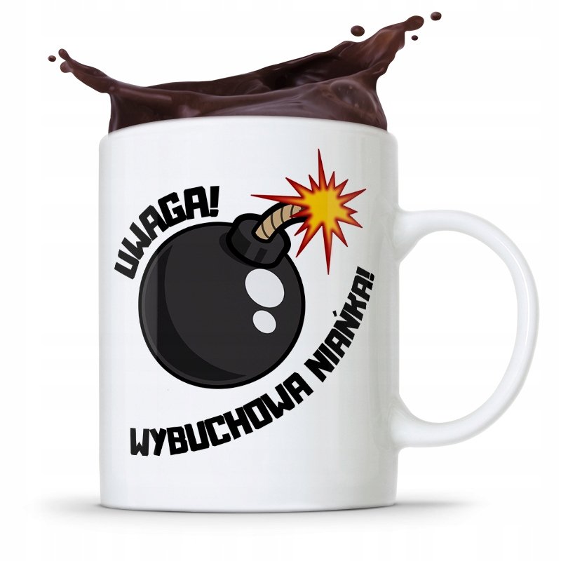 DLA NIANI OPIEKUNKI KUBEK UWAGA WYBUCHOWA NIAŃKA! z Nadrukiem ze ...