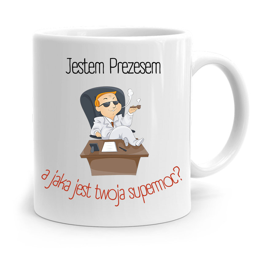 DLA PREZESA VICEPREZESA KUBEK JESTEM PREZESEM z Nadrukiem ze Zdjęciem ...