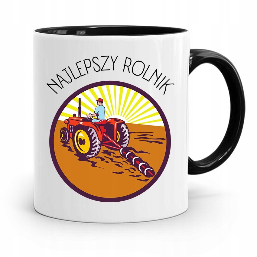 DLA ROLNIKA KUBEK CZARNY NAJLEPSZY ROLNIK PREZENT z Nadrukiem ze Zdjęciem - PoliDraw | Sklep ...