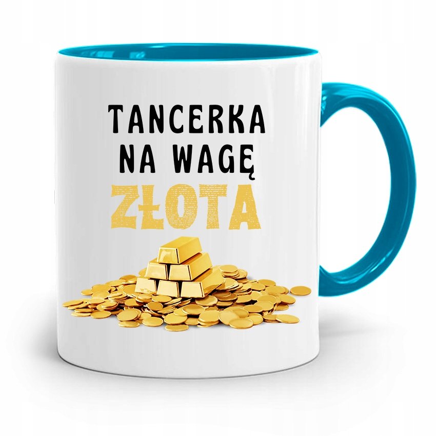 DLA TANCERKI KUBEK BŁĘKITNY NA PREZENT NA URODZINY z Nadrukiem ze Zdjęciem - PoliDraw | Sklep ...