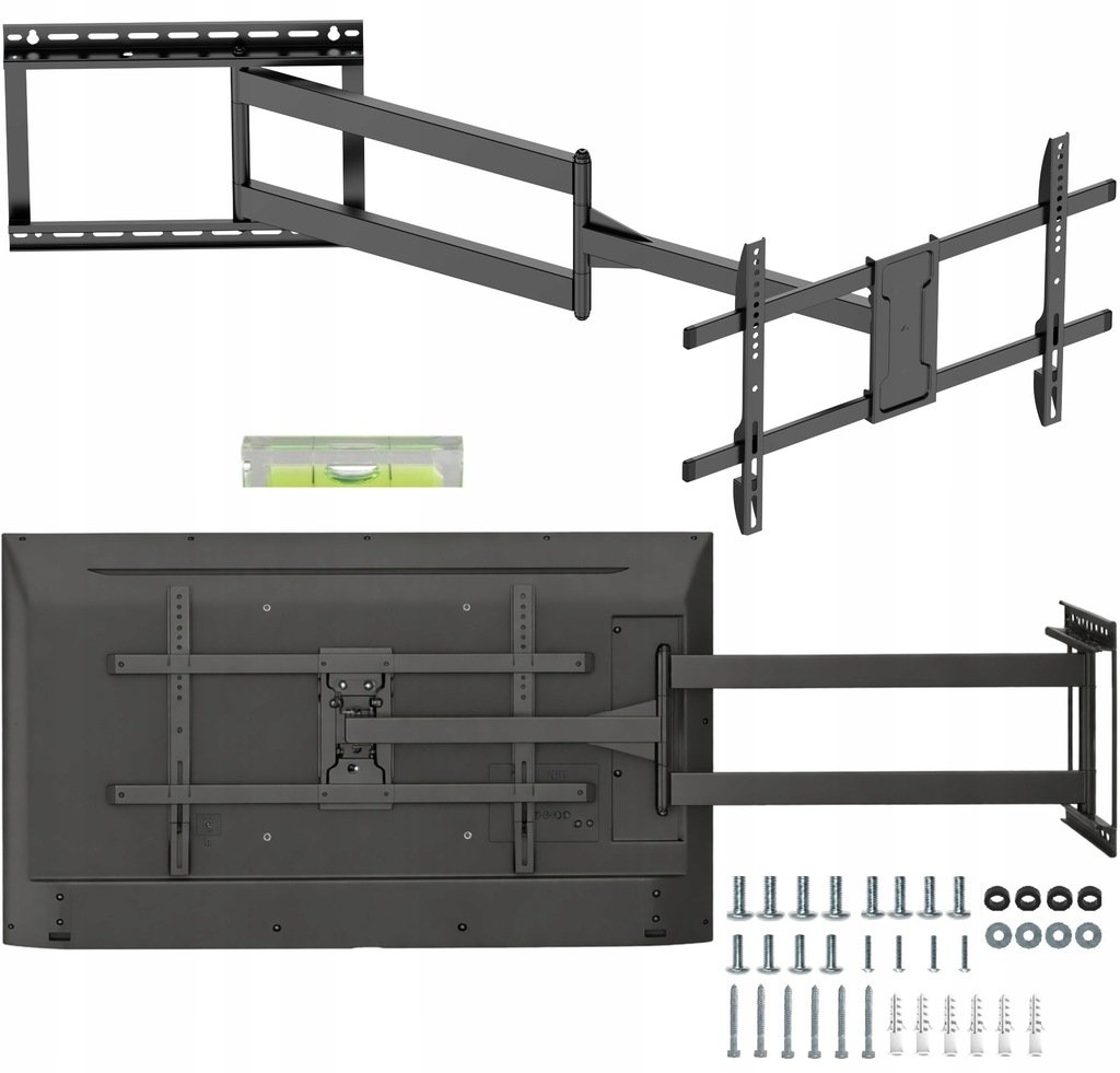 Dlugi 107cm Uchwyt do Telewizora Wieszak TV 32-75 cale Extra Mocny ...