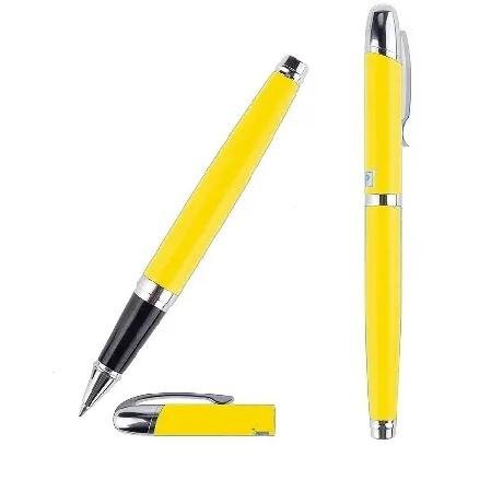 Długopis elegancki 0,5mm ze skuwką żółty - Inna marka | Sklep EMPIK.COM