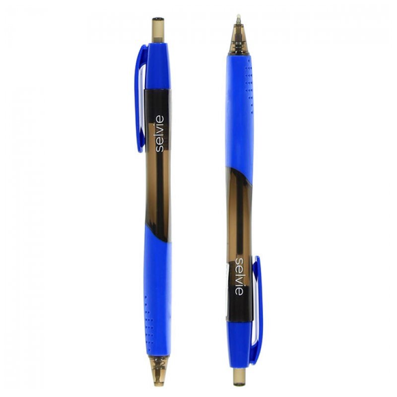 Długopis niebieski trójątny gumowy uchwyt 0,7 mm Selvie DL-35 1 szt. - Inna marka | Sklep EMPIK.COM