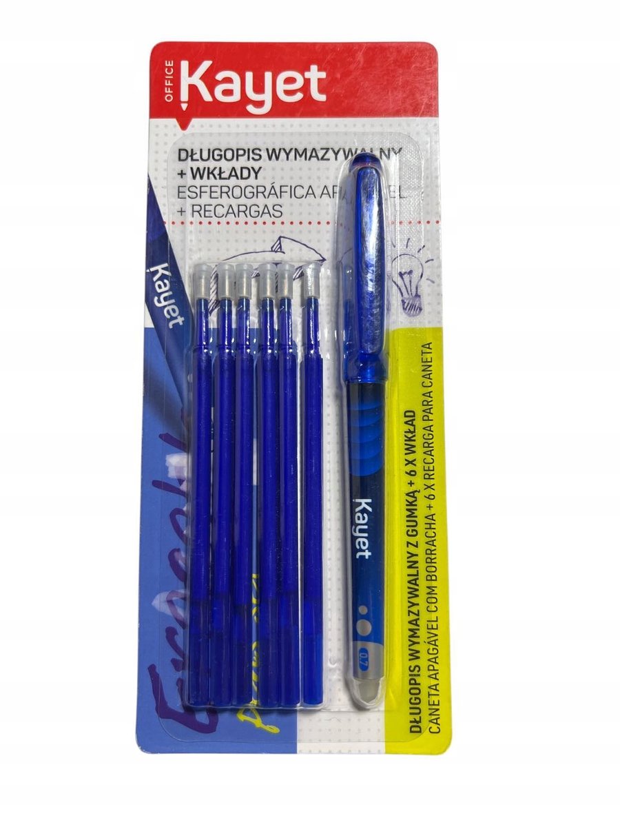 Długopis wymazywalny niebieski Kayet - KAYET | Sklep EMPIK.COM