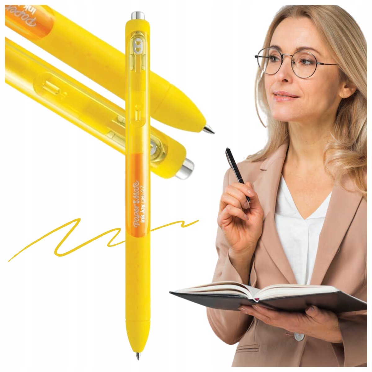 Długopis wymazywalny żółty Paper Mate - Paper Mate | Sklep EMPIK.COM