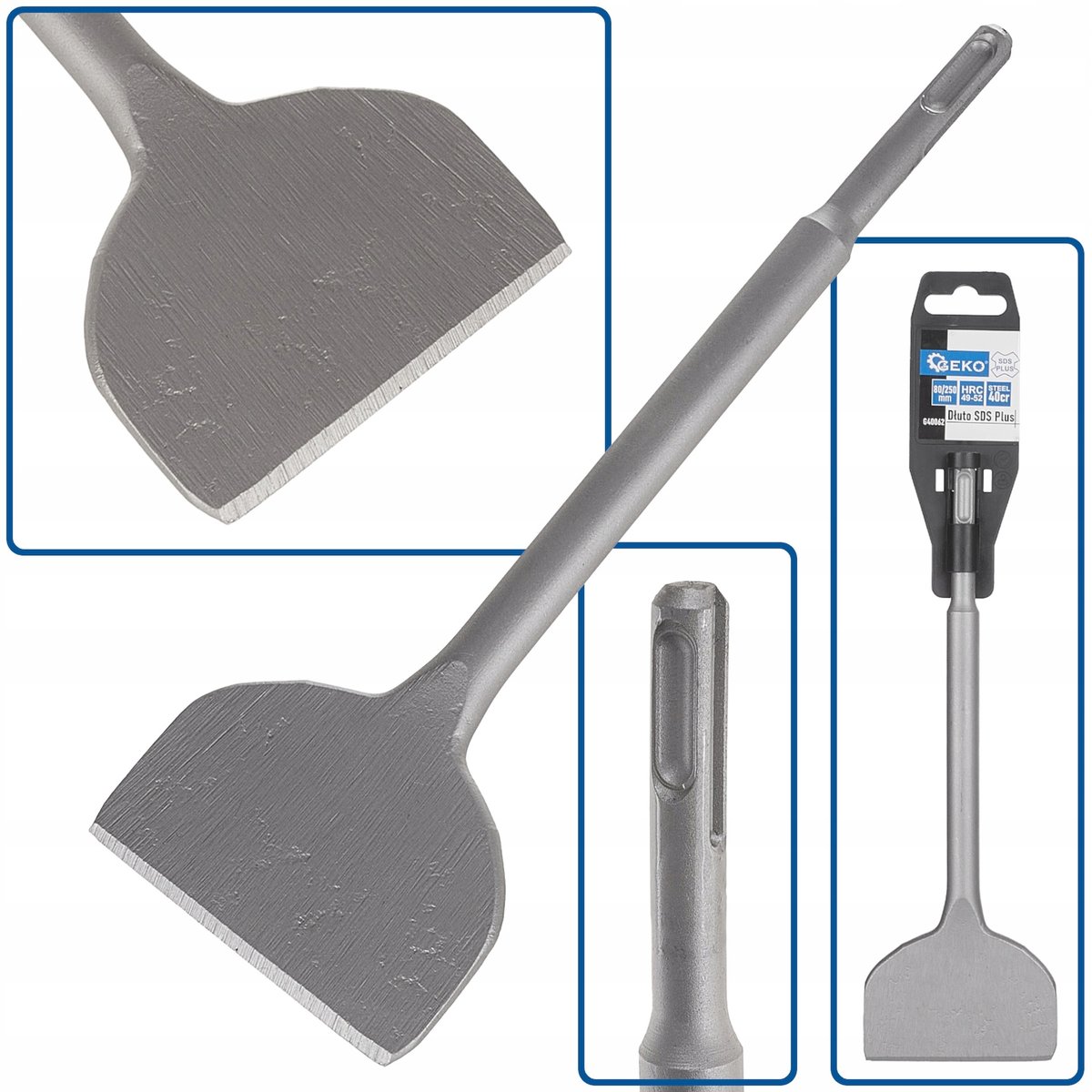 DŁUTO DO BETONU SDS+ PŁASKIE Dłuto SDS Plus 80/250mm G40062 - Geko ...