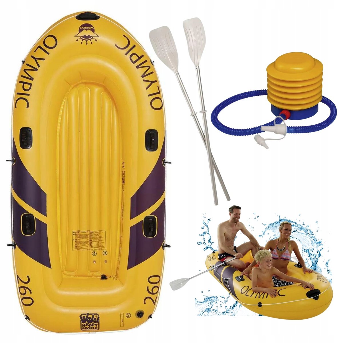 DMUCHANY PONTON Z WIOSŁAMI Wehncke Olympic 260er 252 x 125 cm - Wehncke ...