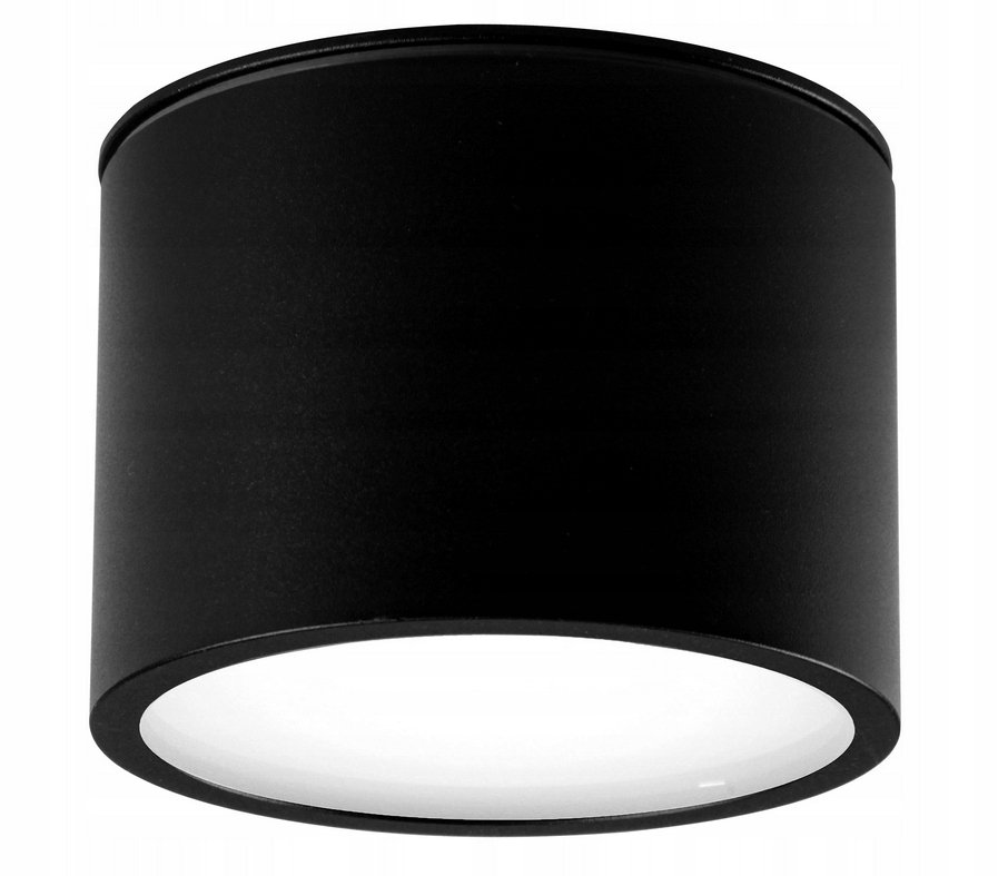 DO ŁAZIENKI Lampa sufitowa plafon spot tuba BATH czarna na żarówkę LED ...