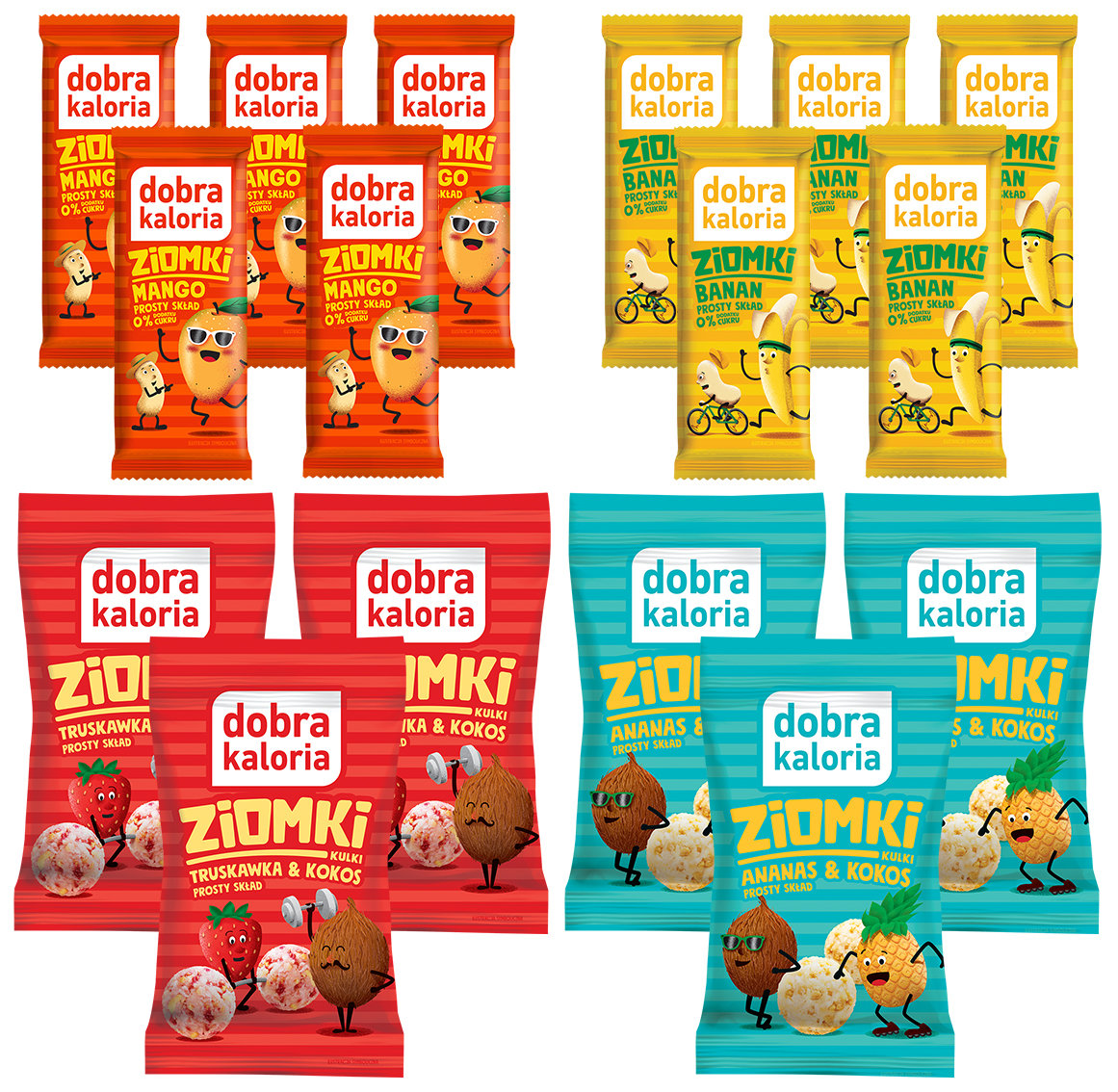 Dobra Kaloria Zestaw Batony Kulki Ziomków Mix Smaków Fit Słodyczy Bez cukru - DOBRA KALORIA ...