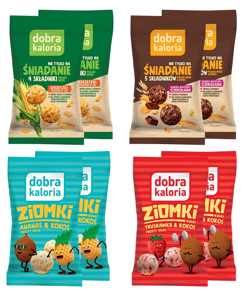 Dobra Kaloria Zestaw Kulki Śniadaniowe Ziomki Zdrowa Fit Przekąska 8szt - DOBRA KALORIA | Sklep ...