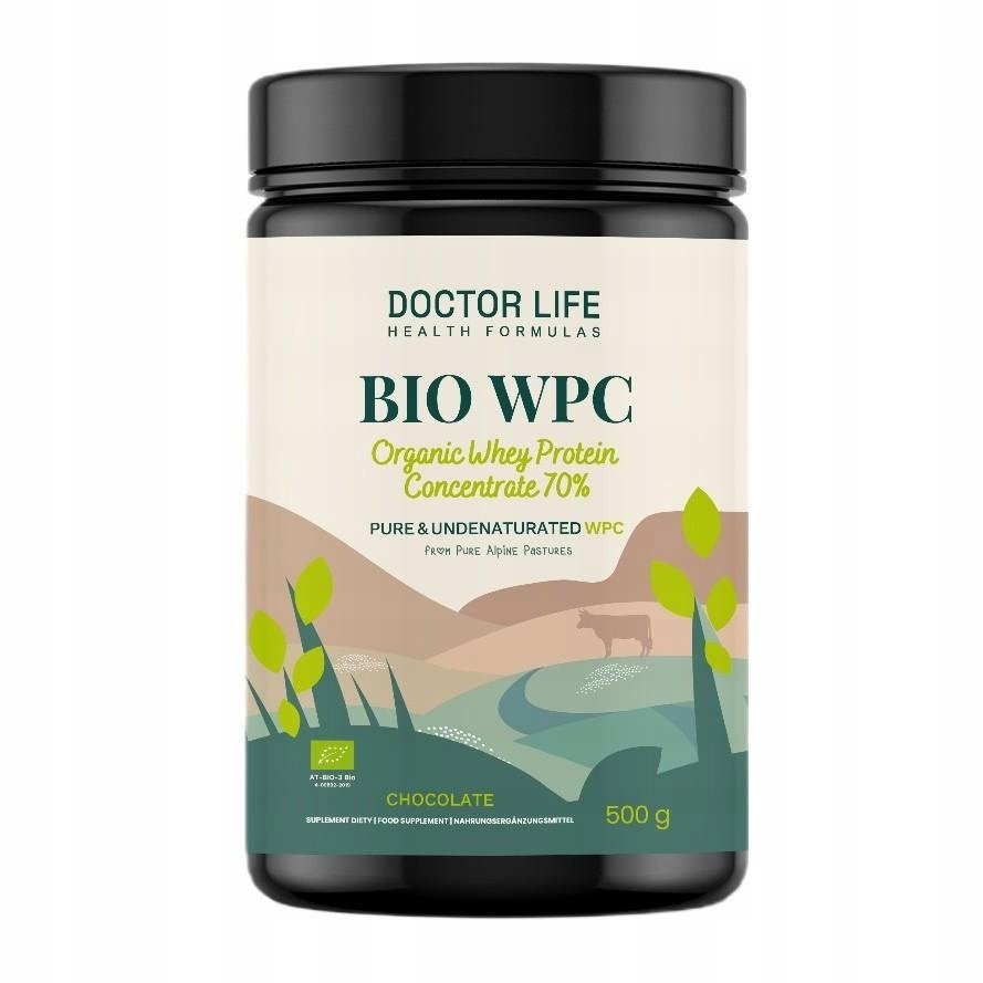 Doctor Life BIO WPC Organic Whey Protein Concentrate 70% Chocolate 500g ...