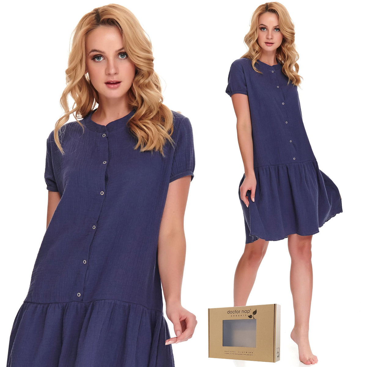 Doctor Nap, Koszula nocna, ciążowa, muślin, TCB.9902 - Doctor Nap ...