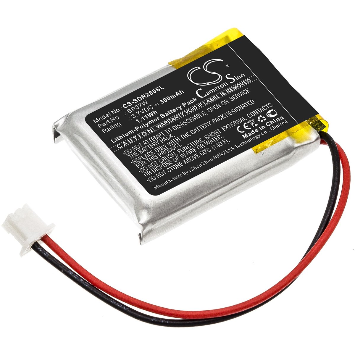 Dogtra 280C Receiver / BP37W 300mAh 1.11Wh Li-Polymer 3.7V (Cameron ...