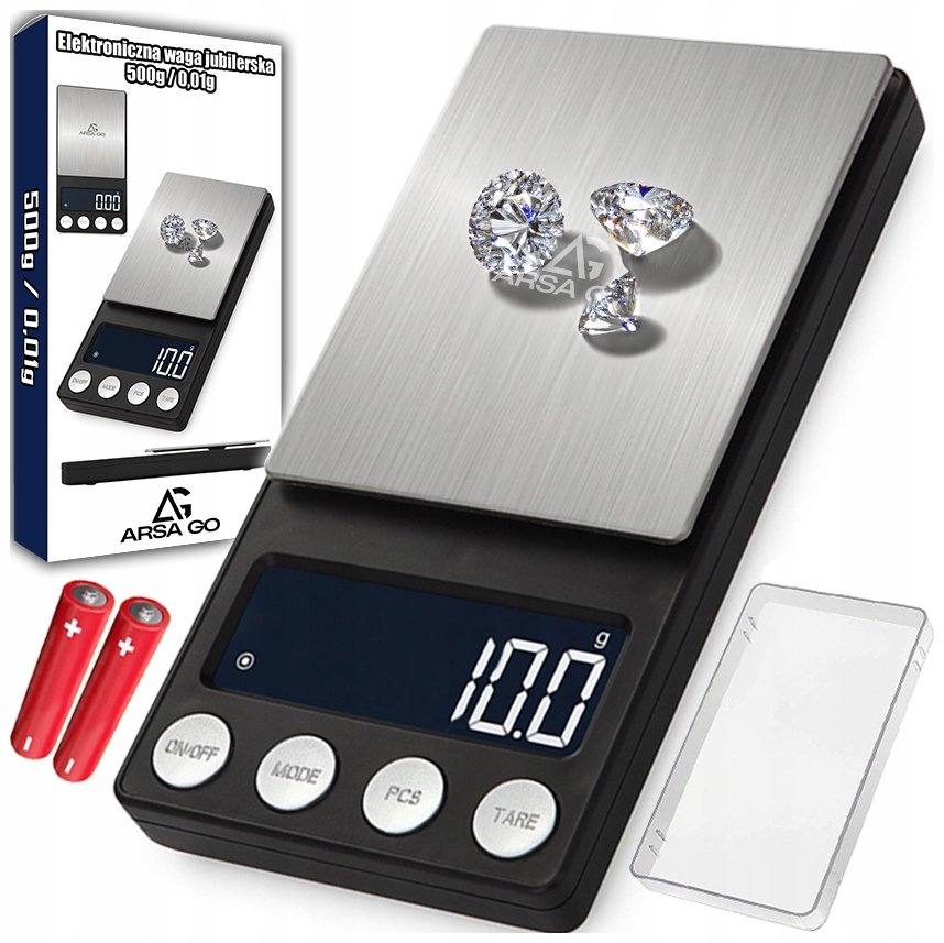 Dokładna Waga Jubilerska 500G 0,01G Precyzyjna Kuchenna Domowa Podświetlana - ARSA GO | Sklep ...