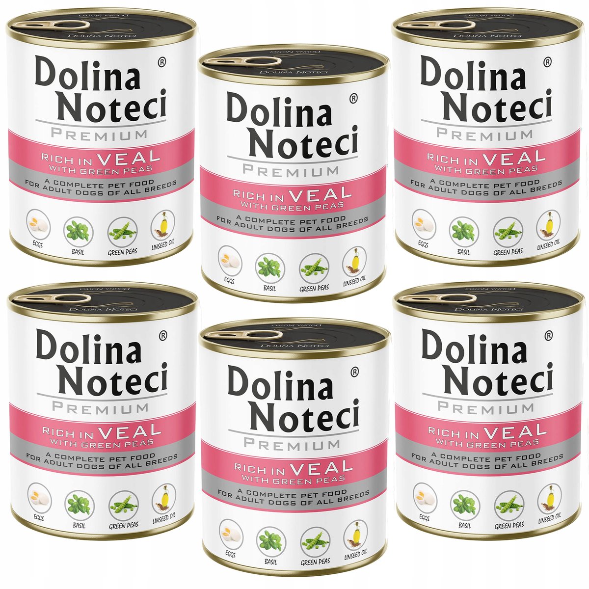 Dolina Noteci Premium Cielęcina Karma Dla Psa Mokra Puszka 6 X 800G ...