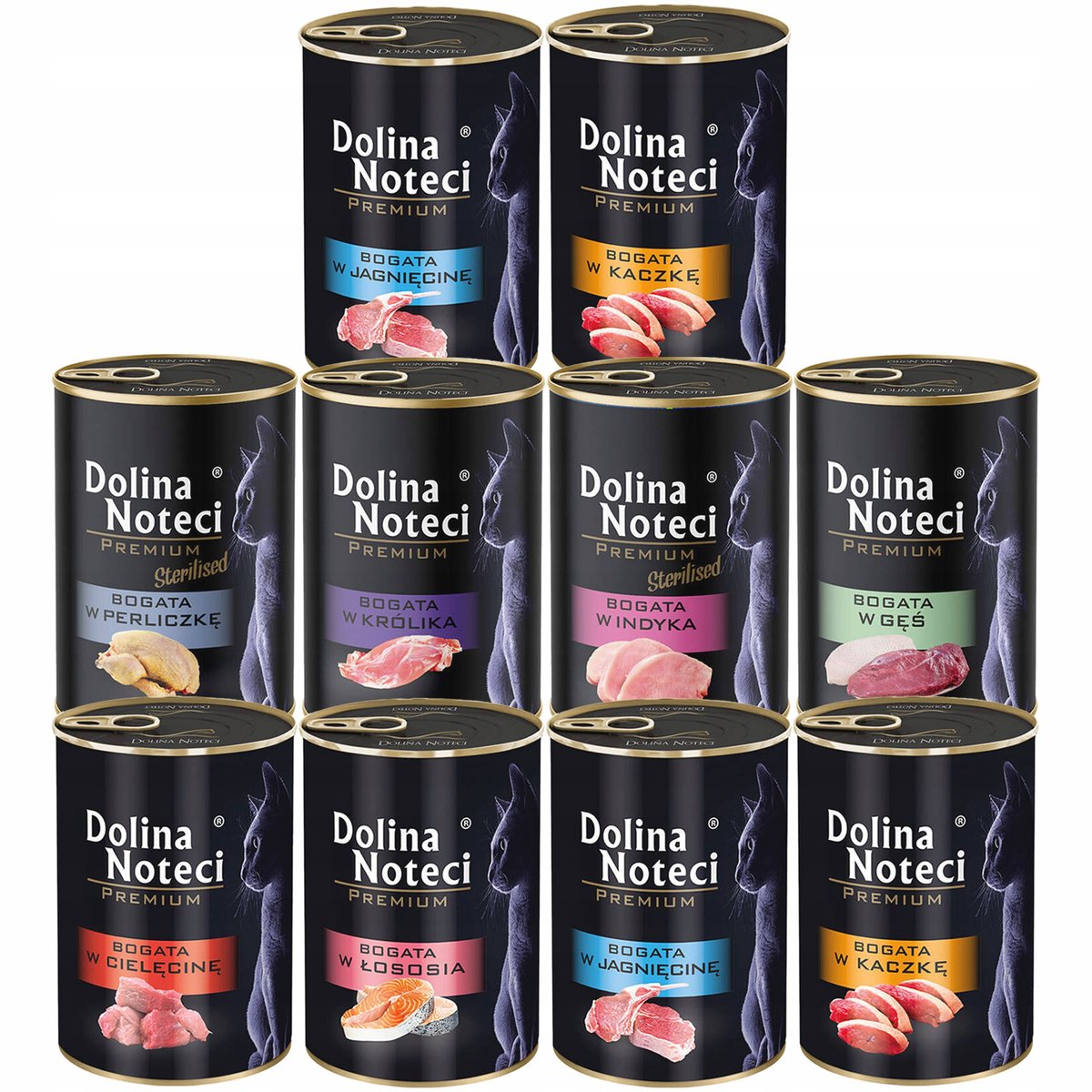 DOLINA NOTECI Premium Karma mokra dla kota Mix Smaków 10 x 400g ...