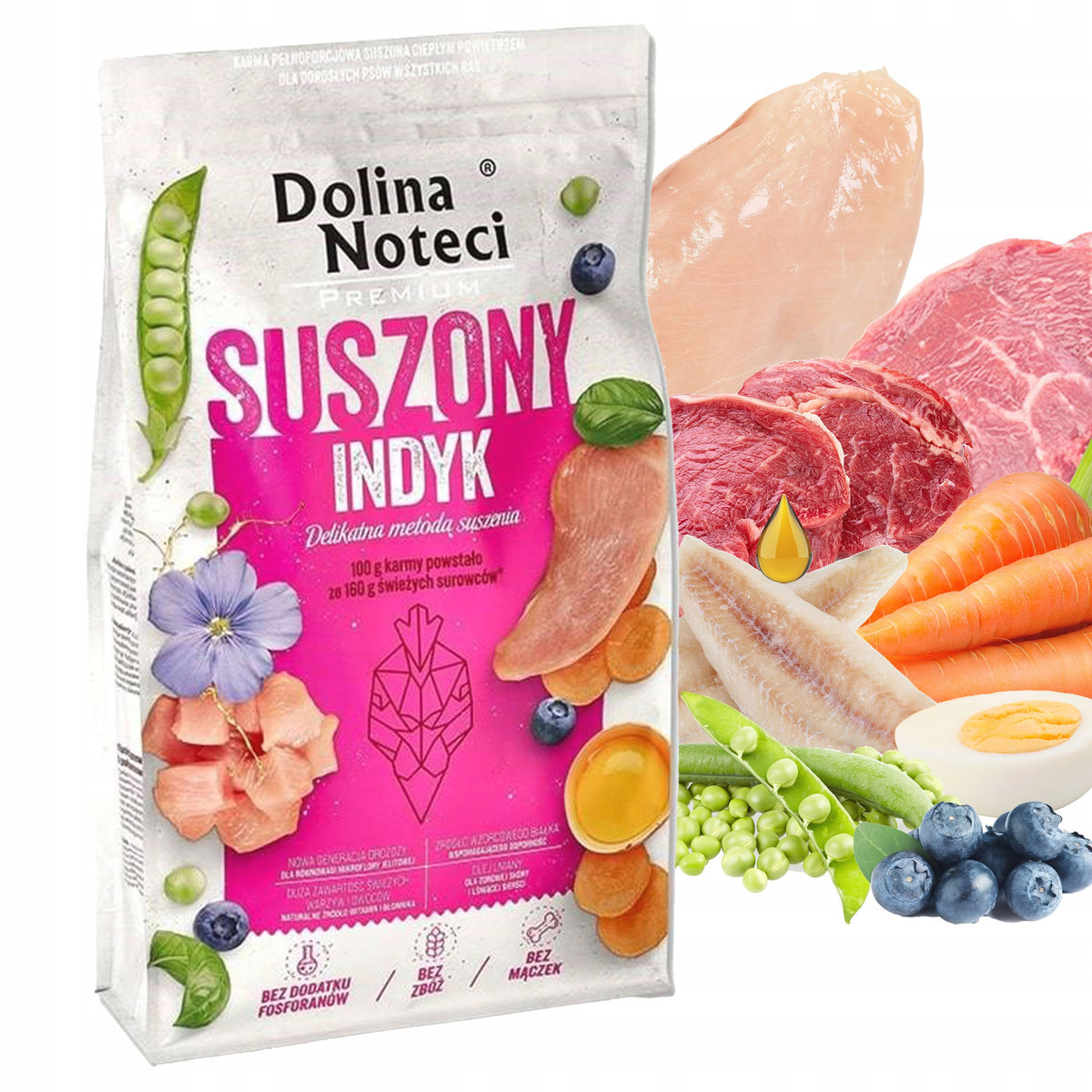 DOLINA NOTECI Premium Karma suszona dla psa Indyk 9 kg bezzbożowa ...