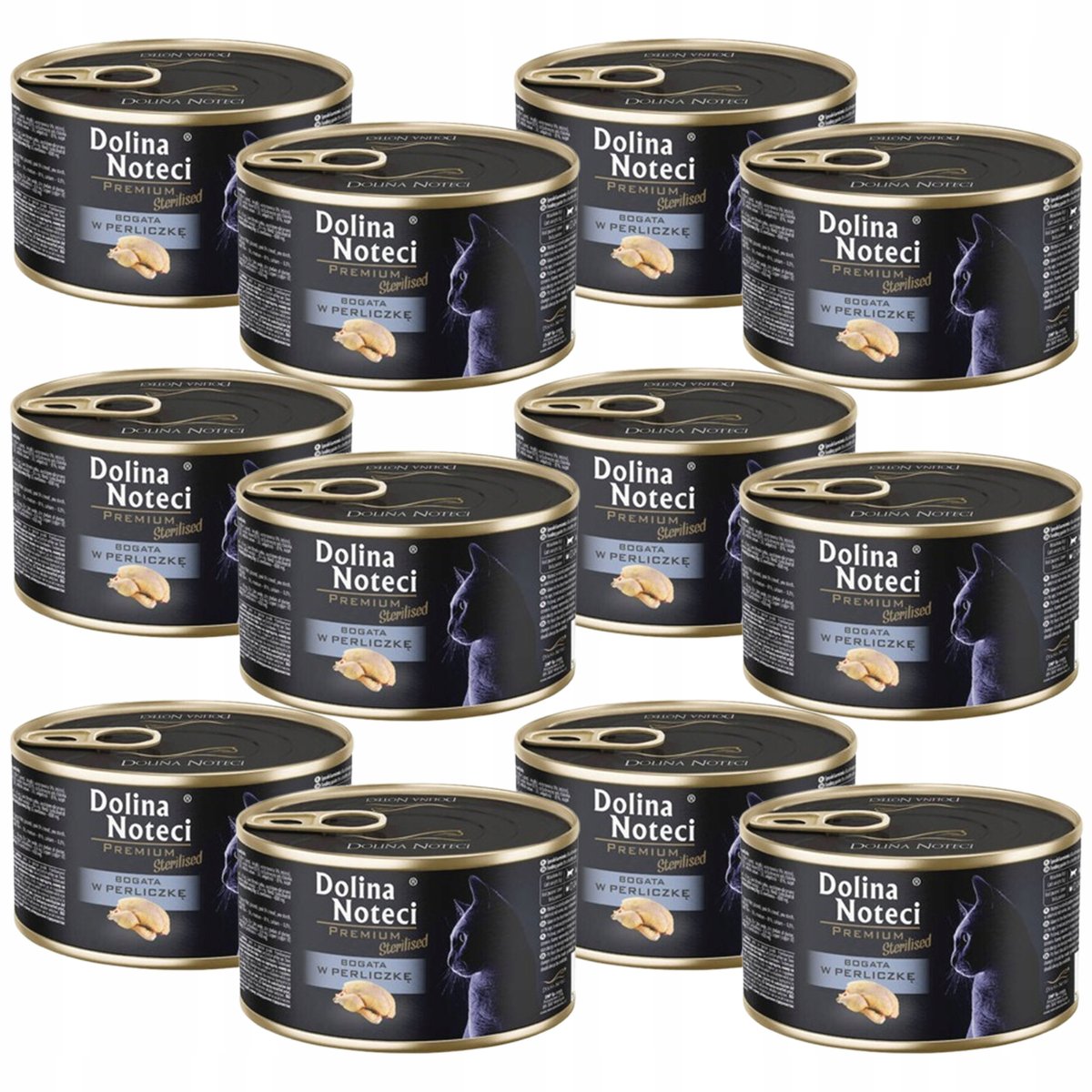 DOLINA NOTECI Premium Sterilised Karma mokra dla kota Perliczka 12 x 185g - Dolina Noteci ...