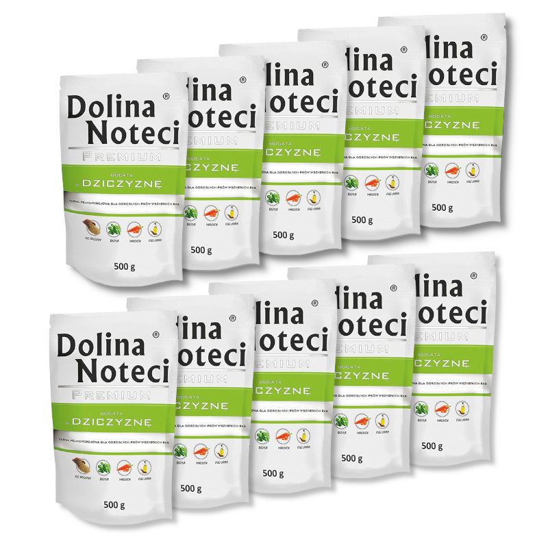 DOLINA NOTECI PREMIUM ZESTAW Mokra karma dla PSA dziczyzna 10x500 g - Dolina Noteci | Sklep ...