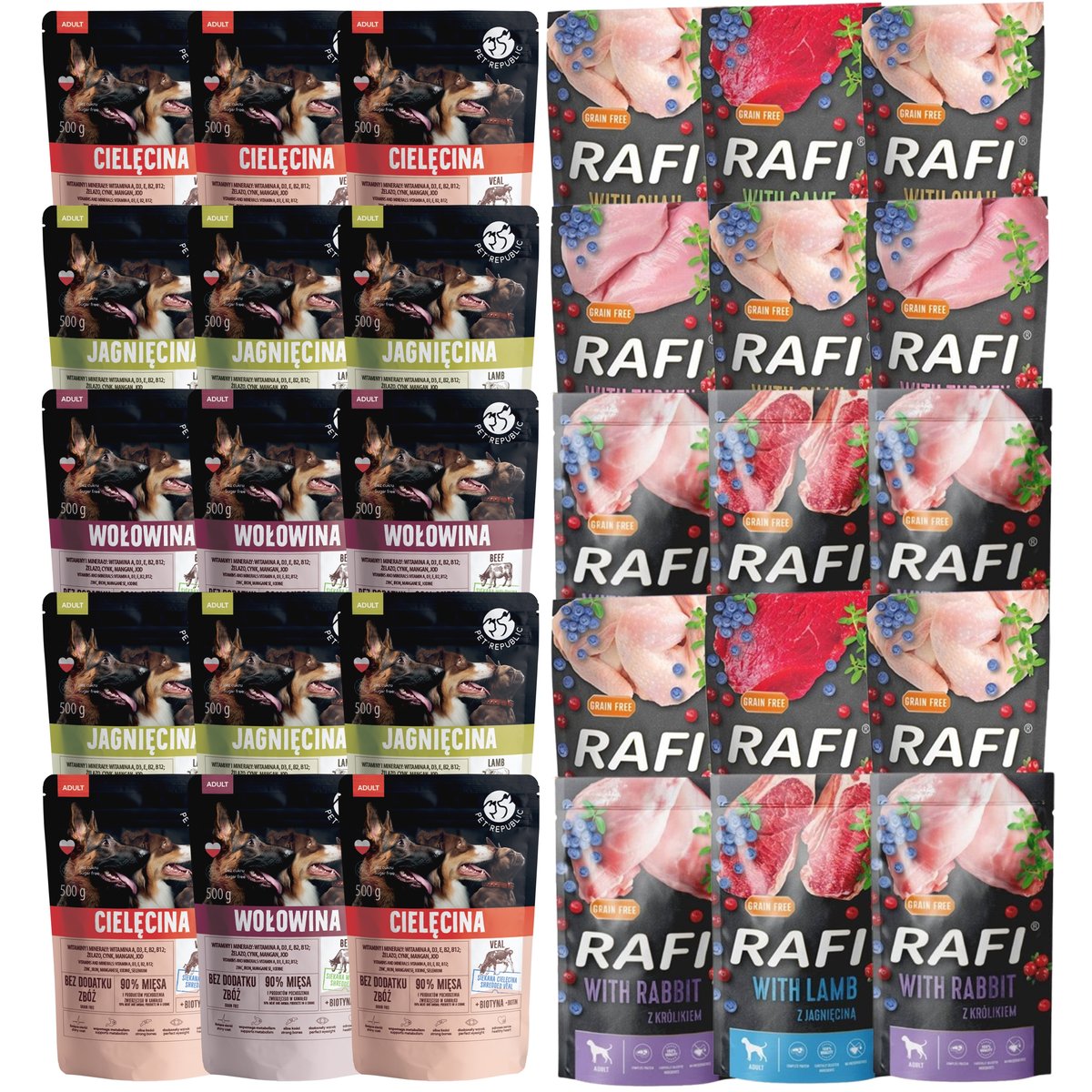 Dolina Noteci Rafi Pet Republic Karma Mokra Dla Psa Mix Smaków 30 X 500G - Rafi | Sklep EMPIK.COM