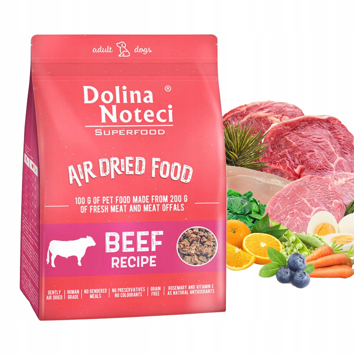 DOLINA NOTECI SUPERFOOD Karma suszona dla psa Wołowina 1 kg - Dolina Noteci | Sklep EMPIK.COM