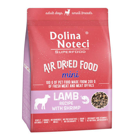 Dolina Noteci Superfood Mini Danie Z Jagnięciny Z Krewetką Sucha Karma ...