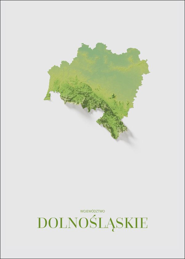 Dolny Śląsk Mapa Kolorowa - Plakat 50X70 Cm / Aaaloe - Inna marka ...