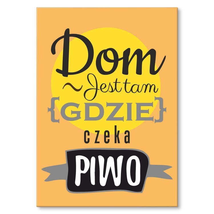 Dom jest tam gdzie Metalowy Plakat Blacha dekoracyjna Tabliczka Szyld ...