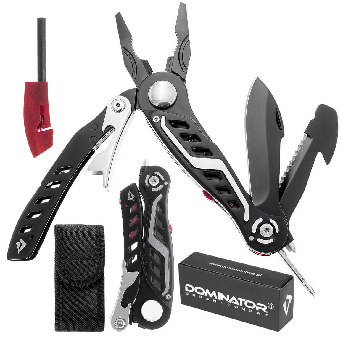 Dominator Urban Combat Multitool Ratowniczy EDC "Fire Ant" Recue Czarny ...