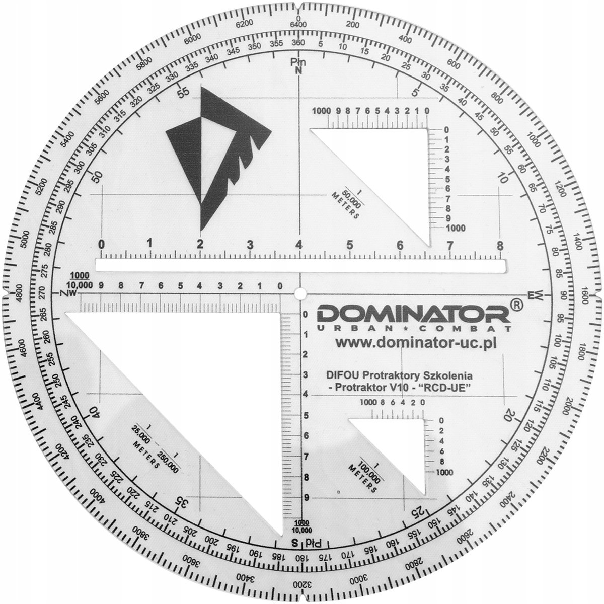 Dominator Urban Combat Wosjkowy kątomierz na mapę Taktyczny PROTRAKTOR ...